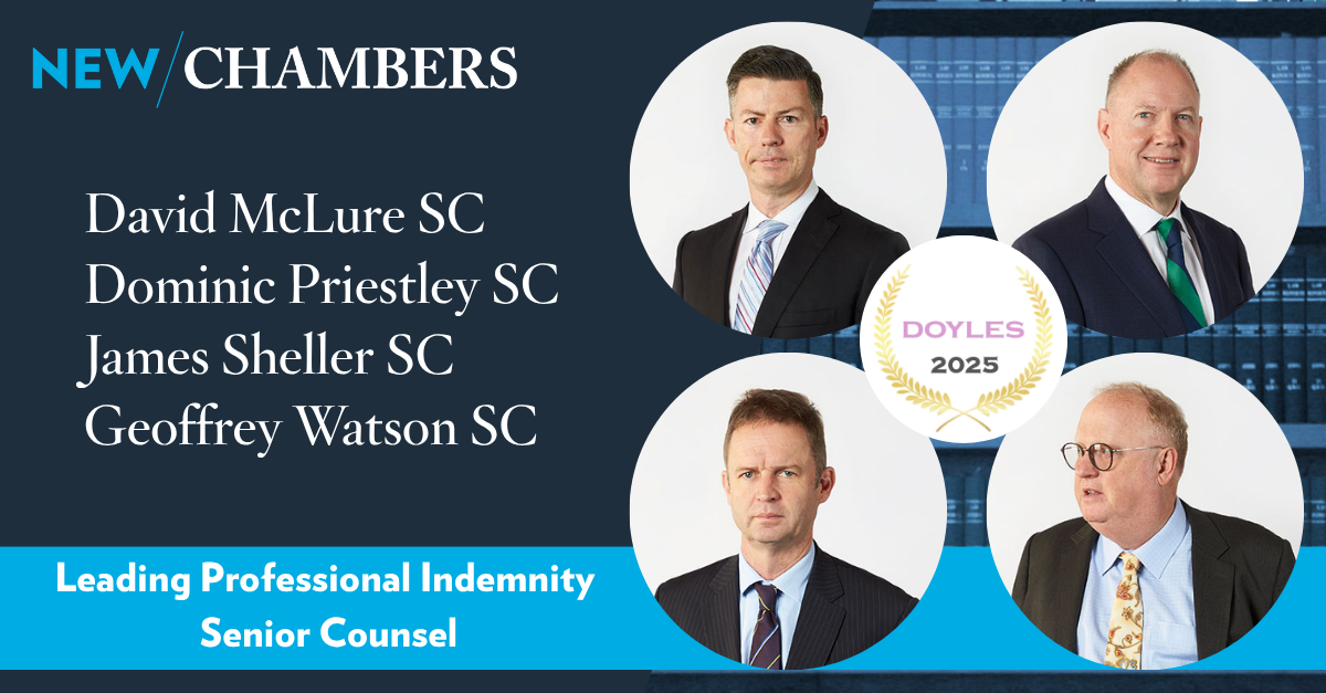 Leading Professional Indemnity Law Senior Counsel - New Chambers