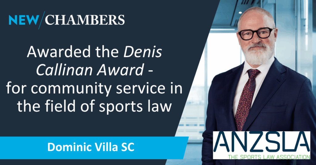 Denis Callinan Award - New Chambers